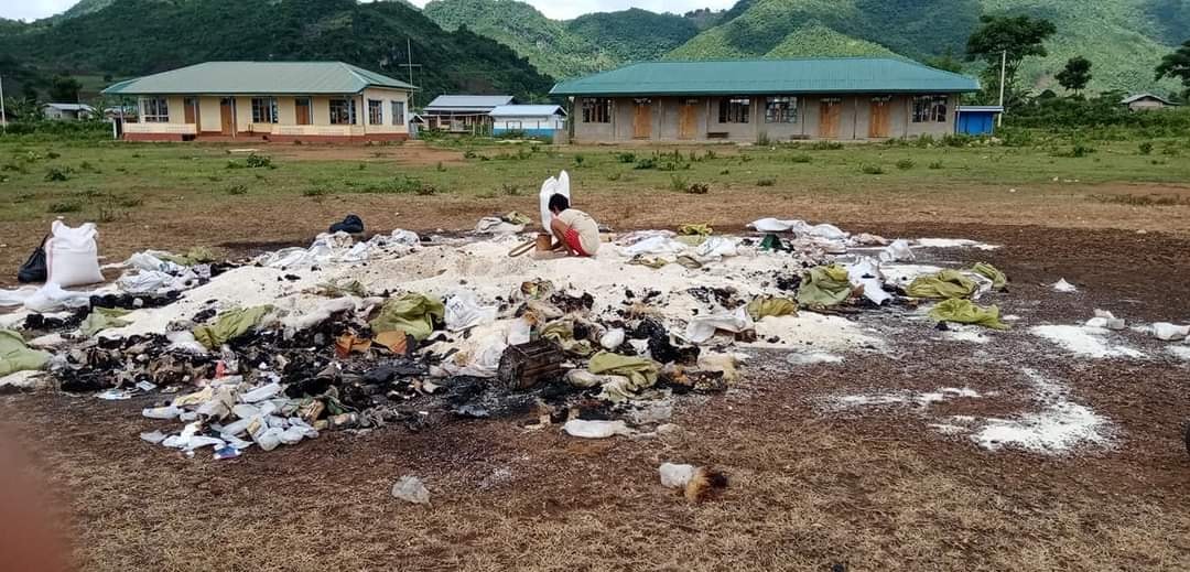 Military Council Burn Food and Medicine For Displaced Villagers in Shan ...